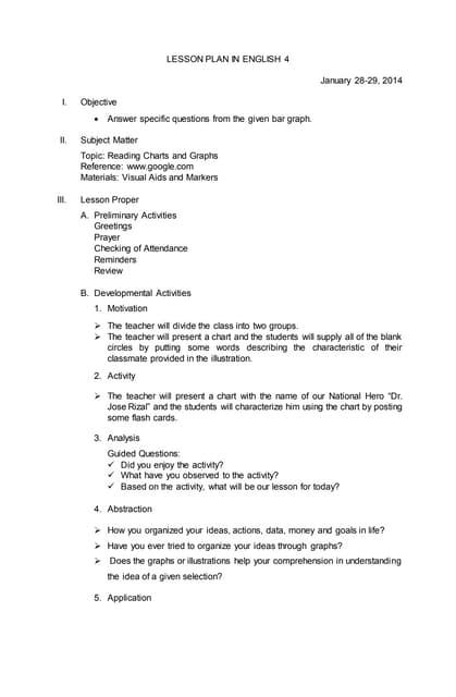Detailed lesson plan in math iv(interpreting data presented in single ...