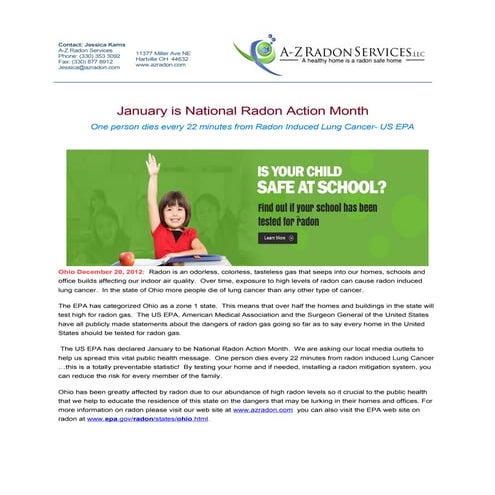 January is national radon action month | PDF