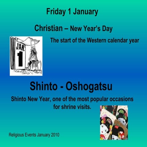 January religious events | PPT