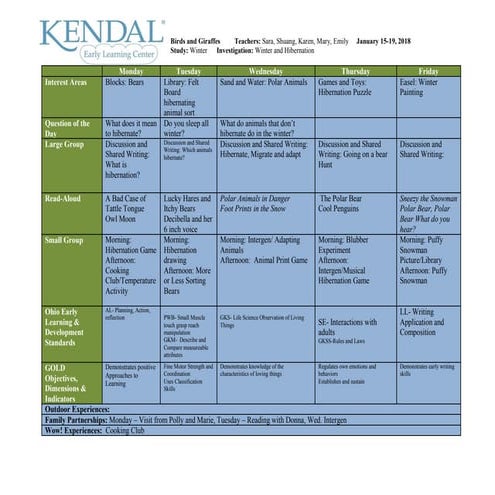 January week three%2c winter hibernation | PPT