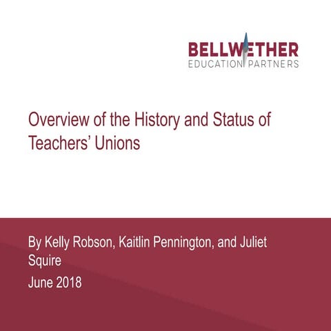 Overview of the History and Status of Teachers’ Unions | PPTX