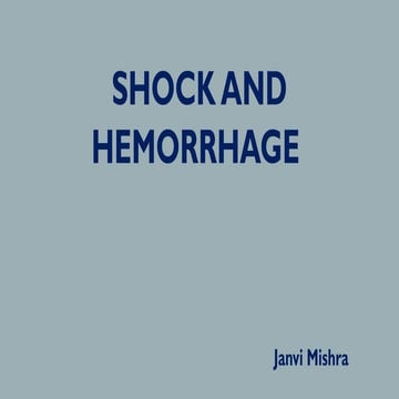 shock and Hemorrhage. ppt [ janvi ] | PPTX