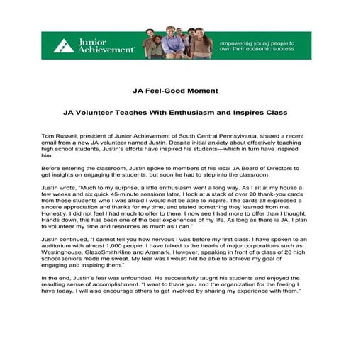 Junior Achievement Jp2 | PPT
