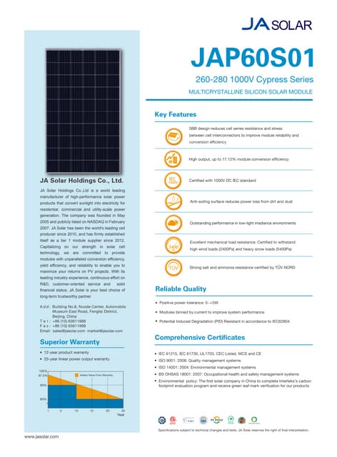 PV Option 4- Canadian Solar Max Power data sheet | PDF | Power and ...