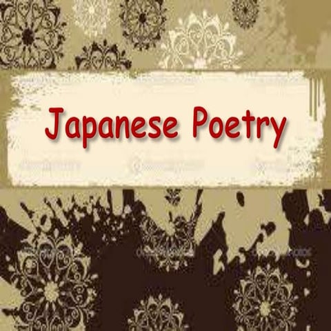 Japanese Poetry | PPTX