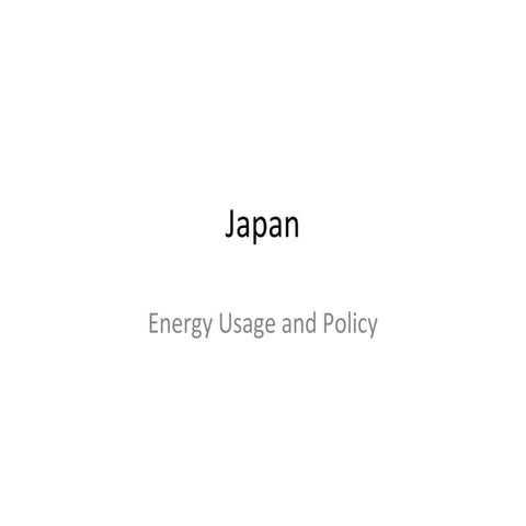 Energy Transition in Japan | ODP