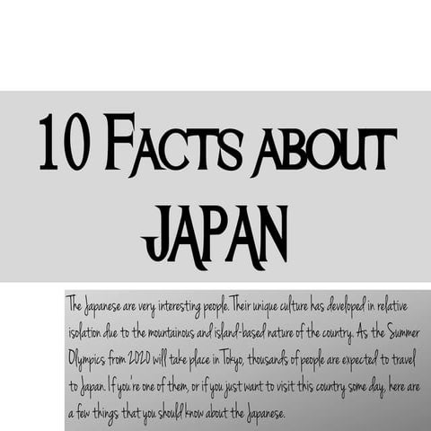 10 Facts about Japan - GEOGRAPHY | PDF