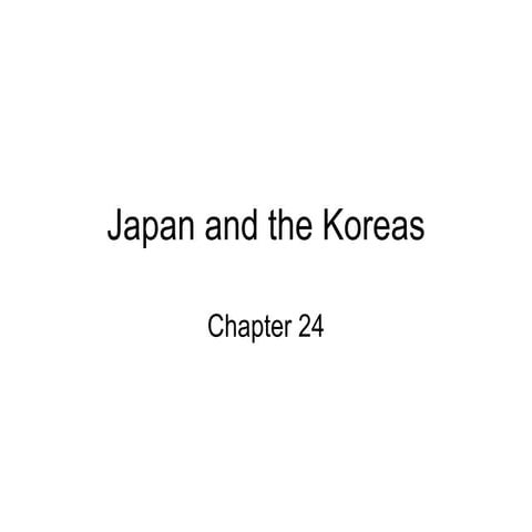 Japan and the Koreas | PPT