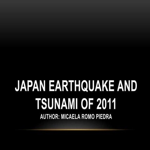 Japan earthquake and tsunami of 2011 | PPT
