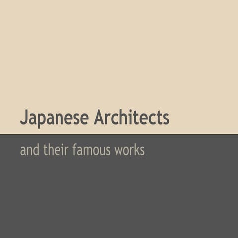 Japanese architects | PDF