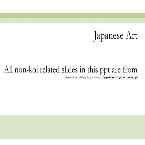 Japanese art and koi fish | PPT