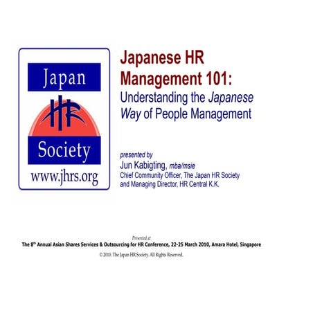 Japanese HRM 101: Understanding the Japanese Way of People Management | PDF