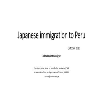 Japanese immigration to peru | PPTX