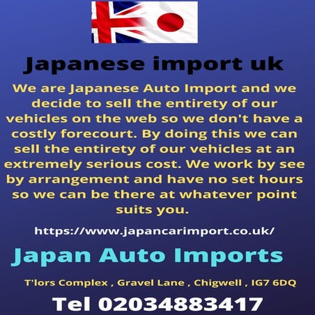 Japan import uk