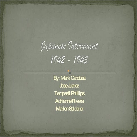 Japanese Internment Power Point 2 | PPT