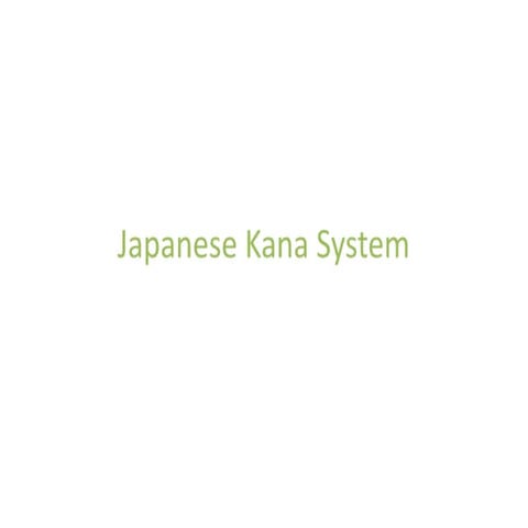 Japanese kana system | PDF