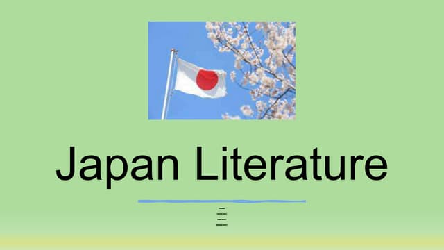 Japanese Literature | PPTX