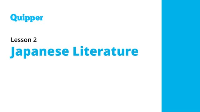 Japanese Literature | PPTX