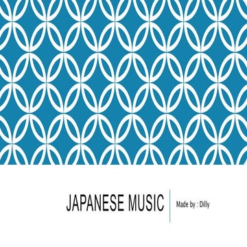 Modern Japanese Music | PPT