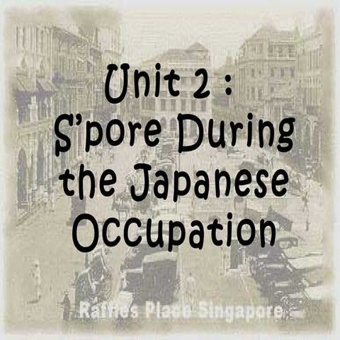 The Japanese Occupation in the Philippines | PPTX
