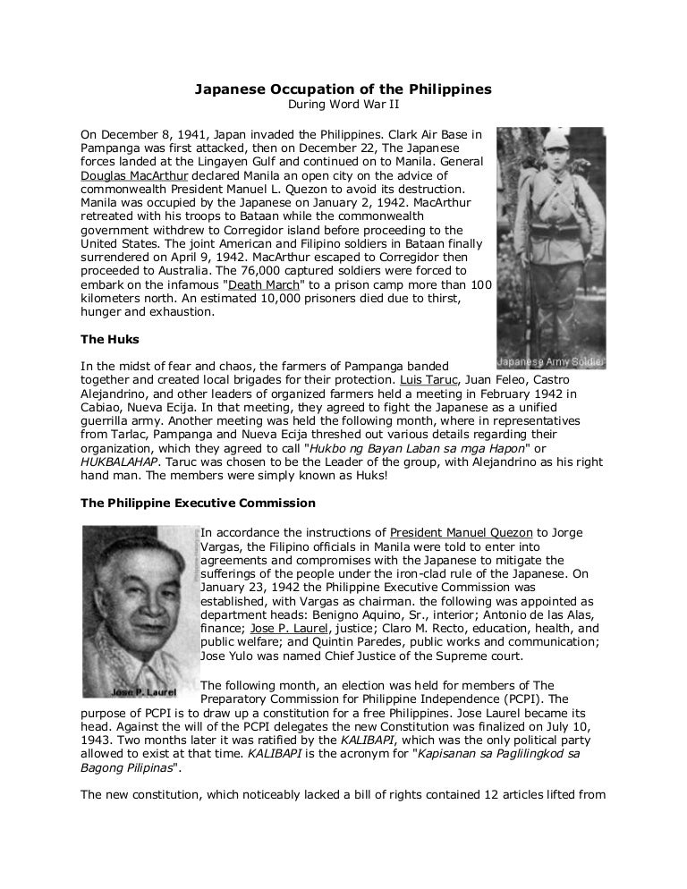 Japanese occupation of the philippines