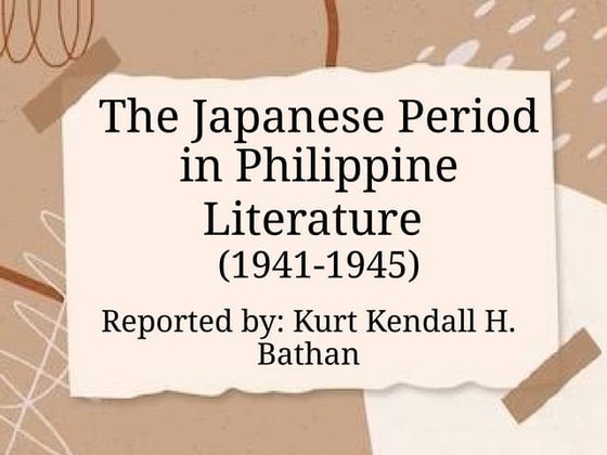 The Japanese Colonial Period of Philippine Literature.pptx | Poetry ...