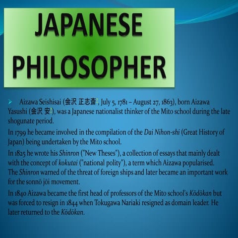 Japanese philosopher | PPTX