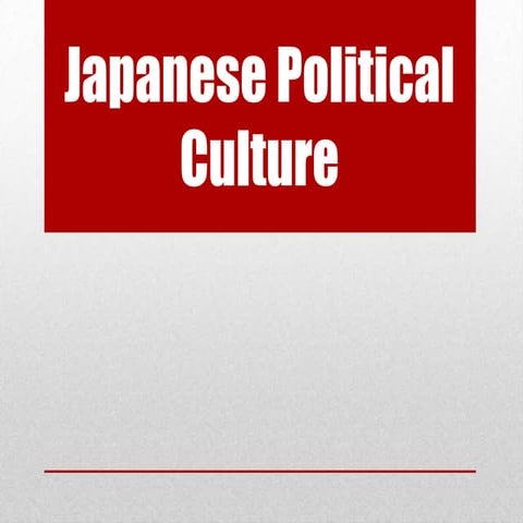 Japanese Political Culture | PPTX