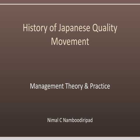 Japanese Quality | PPT