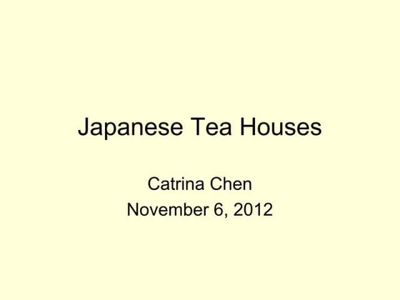 Japanese tea ceremony lenguaiv | PPT | World Cuisines | Food & Drink