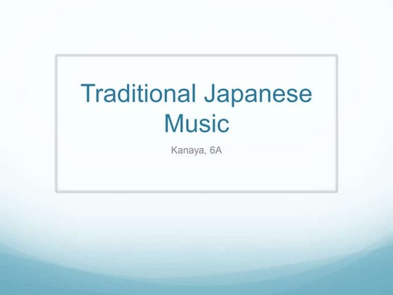 Japanese music | PPT