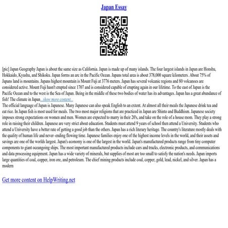 Japan Essay | PDF