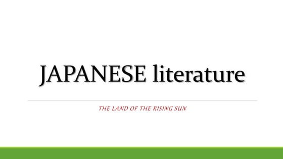 Japanese Literature | PPT