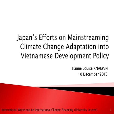 Japan’s efforts on mainstreaming climate change adaptation into ...