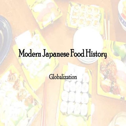 Modern Japanese Food History | PPTX