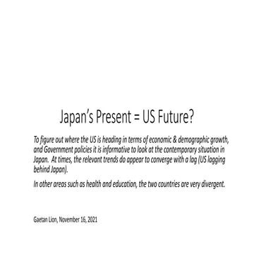 Japan vs. US comparison on numerous dimensions | PPT