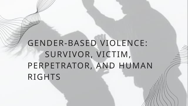 Gender-Based Violence | PDF