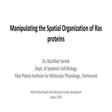 Oncology: Spatial Localization of Ras proteins | PPTX