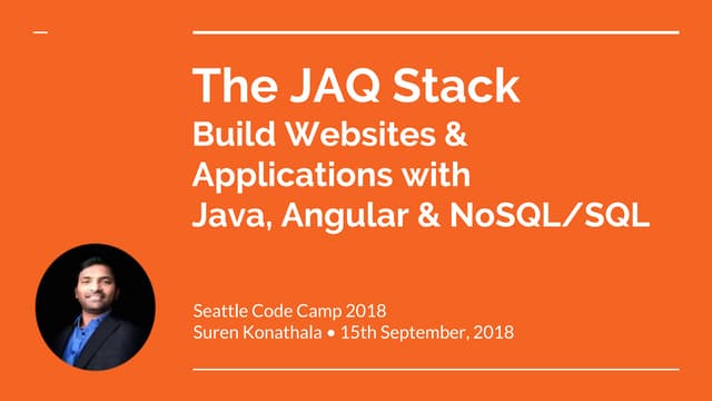 Introducing The Jaq Java Angular Sqlnosql Stack Pptx Web Development Internet