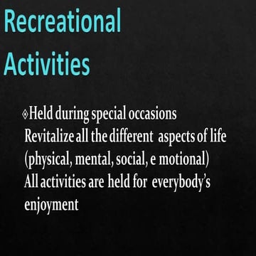 PE4 Recreational Activities | PPTX
