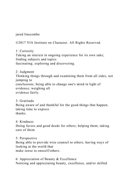 The via® classification of character strengths | PPTX | Spirituality ...