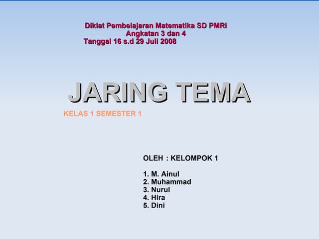 Jaring Tema 3 | PPT