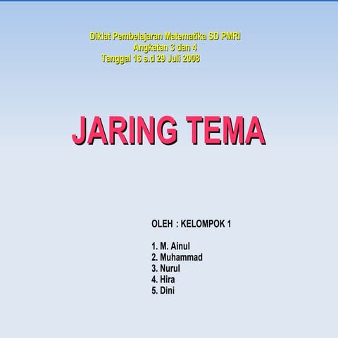 Jaring Tema 5 | PPT
