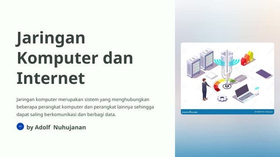Jaringan Komputer dan internet (Jarkom) dan Internet | PPT