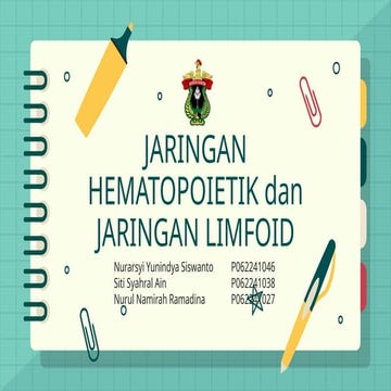 Jaringan Hematopoietik dan Limfoid. biomedik pptx | PPT