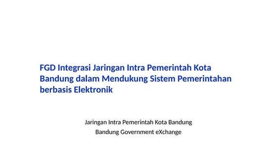 Promosi Open Data dan Satu Data Kota Bandung | PDF