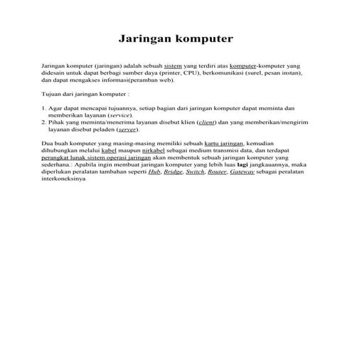 Jaringan komputer | DOCX