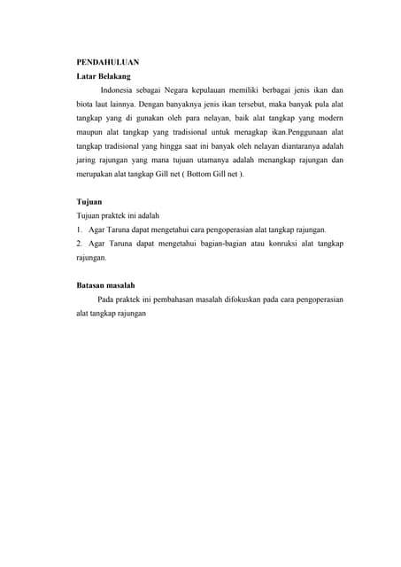 Materi - Jaring Tarik Berkantong untuk nelayan | PPTX