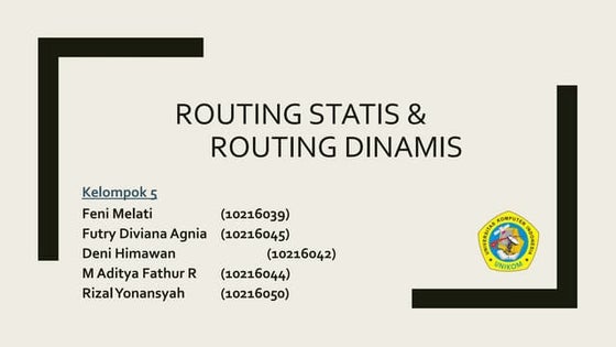 Routing statis & Routing dinamis | PPTX