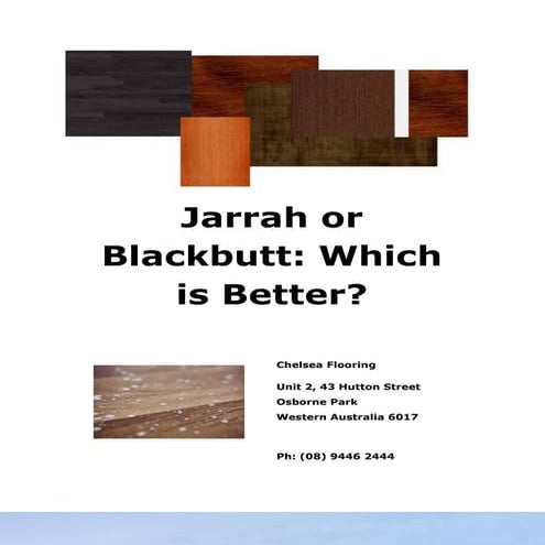 Jarrah or blackbutt which is better | PDF